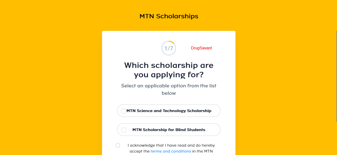 MTN Scholarship 2023/2024 For Nigerian Students » DrugSavant